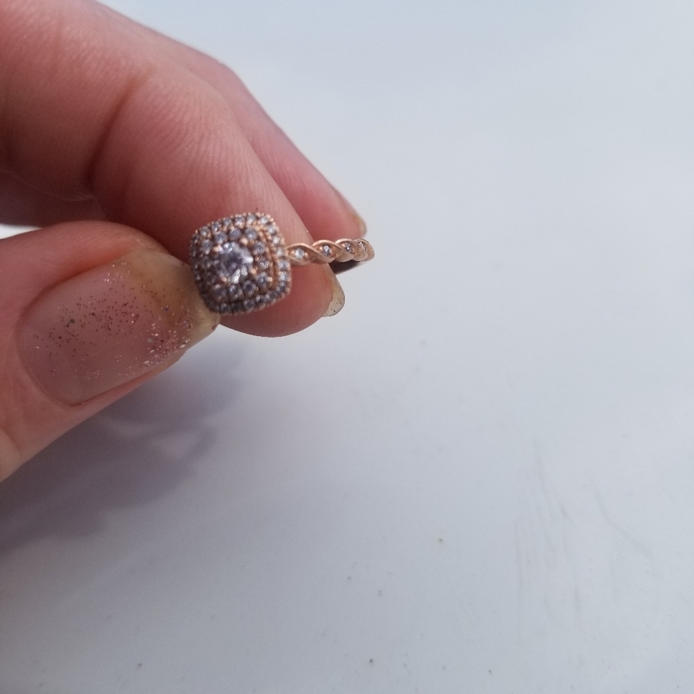 Genuine Diamonds Solid 10k Engagement Ring Stamped 10… - Gem